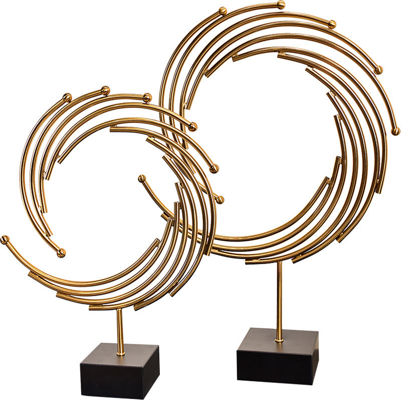 Ornamental Sun Abstract Metal Figurines