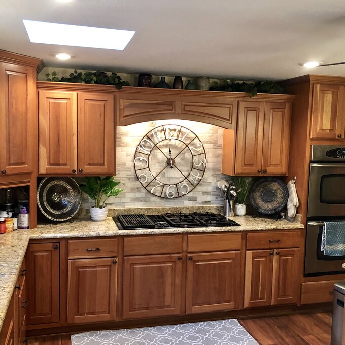 Groovy Large Brown And White Metal Wall Clock